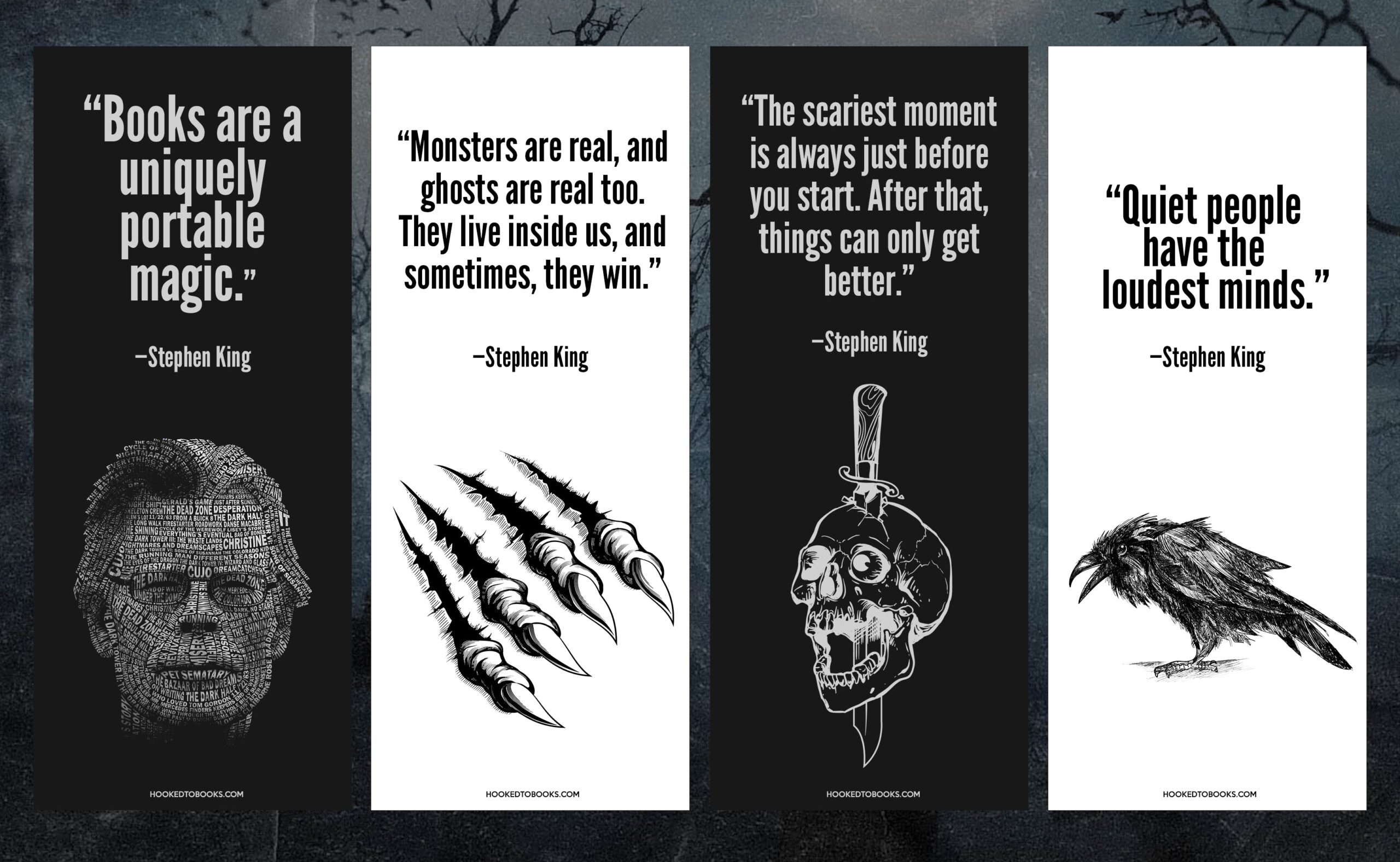 Stephen King Quote Digital Download Printable Bookmarks - Hooked To Books Stephen King Quote Digital Download Printable Bookmarks - Hooked To Books